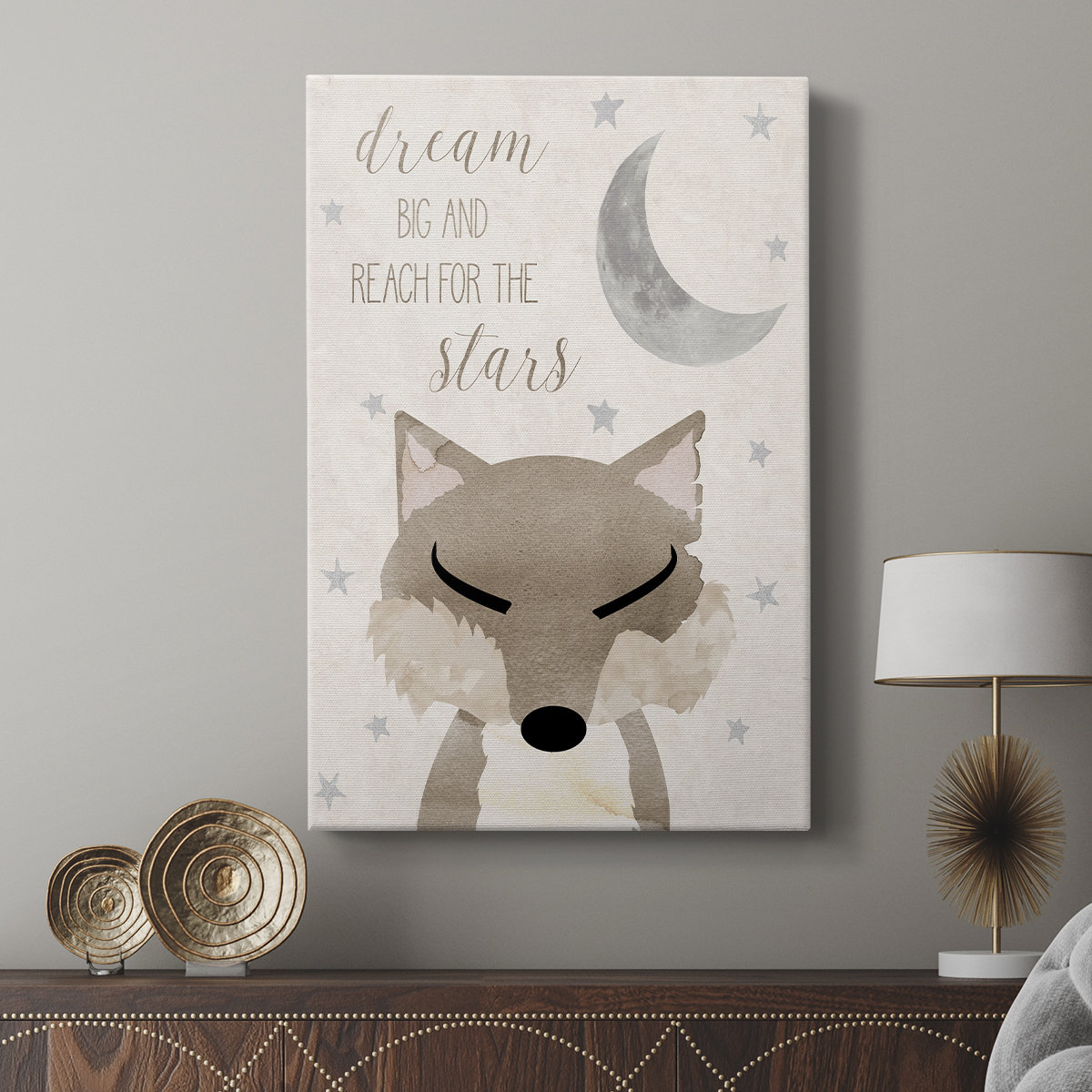 Redwood Rover Goodnight Fox -Gallery Wrapped Cavas | Wayfair