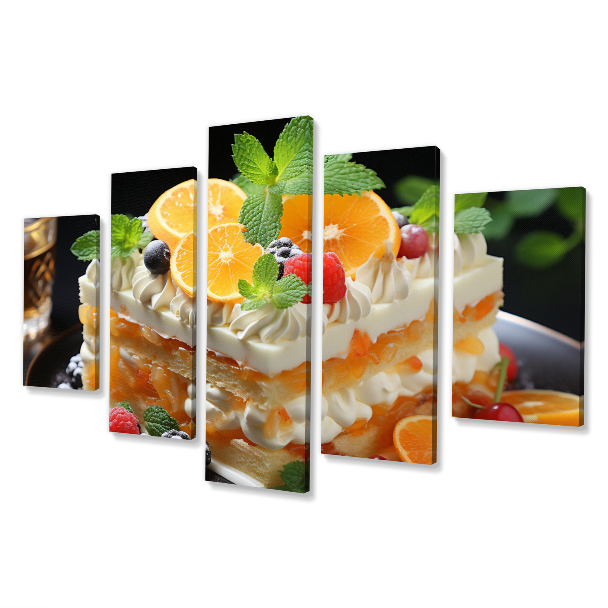 Latitude Run® 'Orange White Melon Cake Mmmmmmm - Food & Beverage Canvas ...