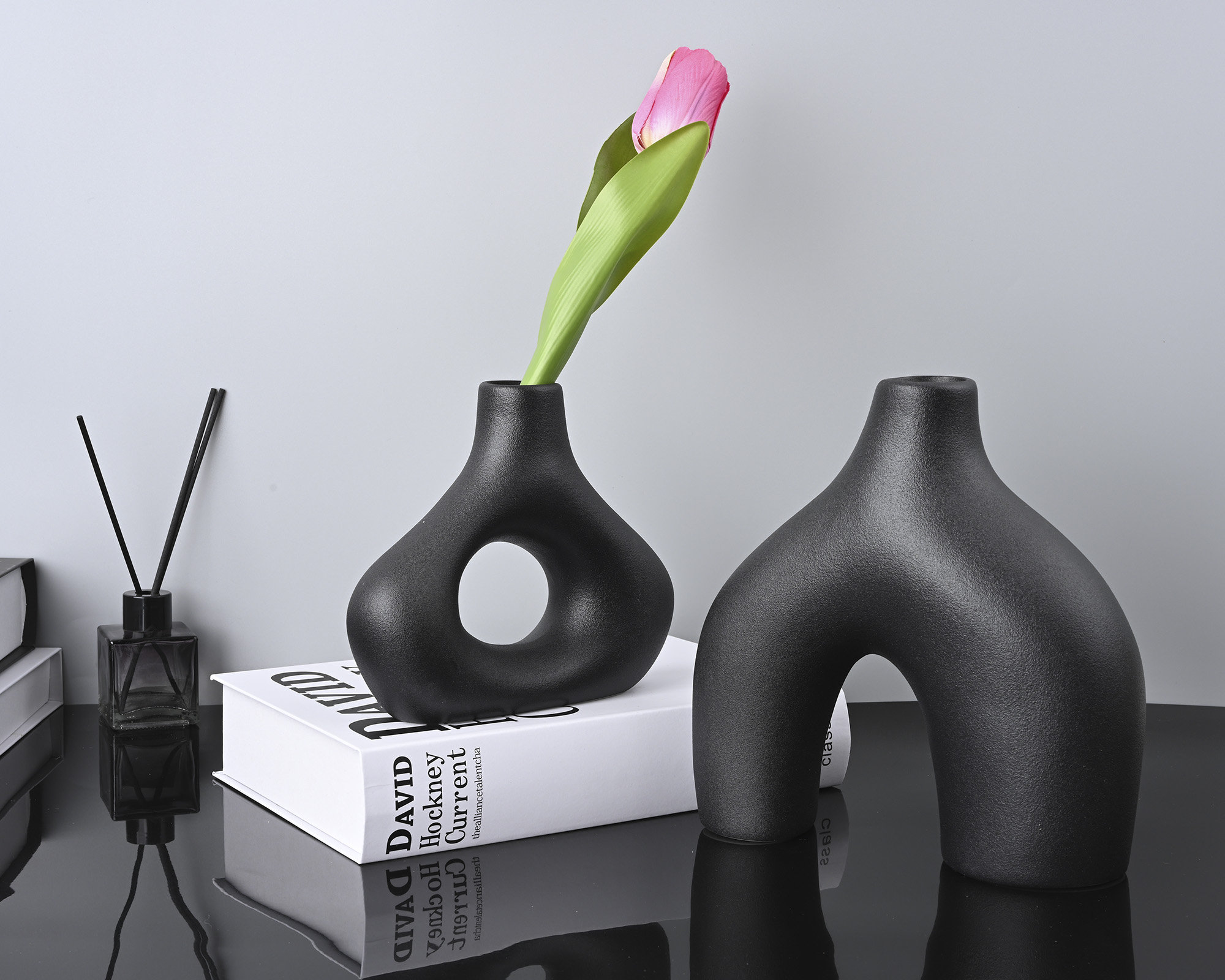 Ivy Bronx Elife 2 Piece Handmade Ceramic Table Vase Set - Wayfair Canada