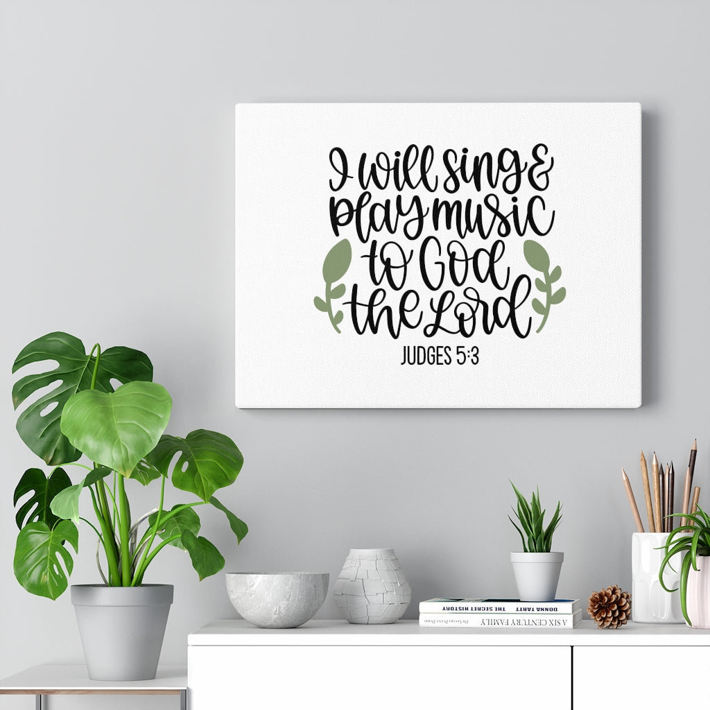 Trinx «God the Lord Judges 5: 3 Christian Wall Art Bible Verse Print ...