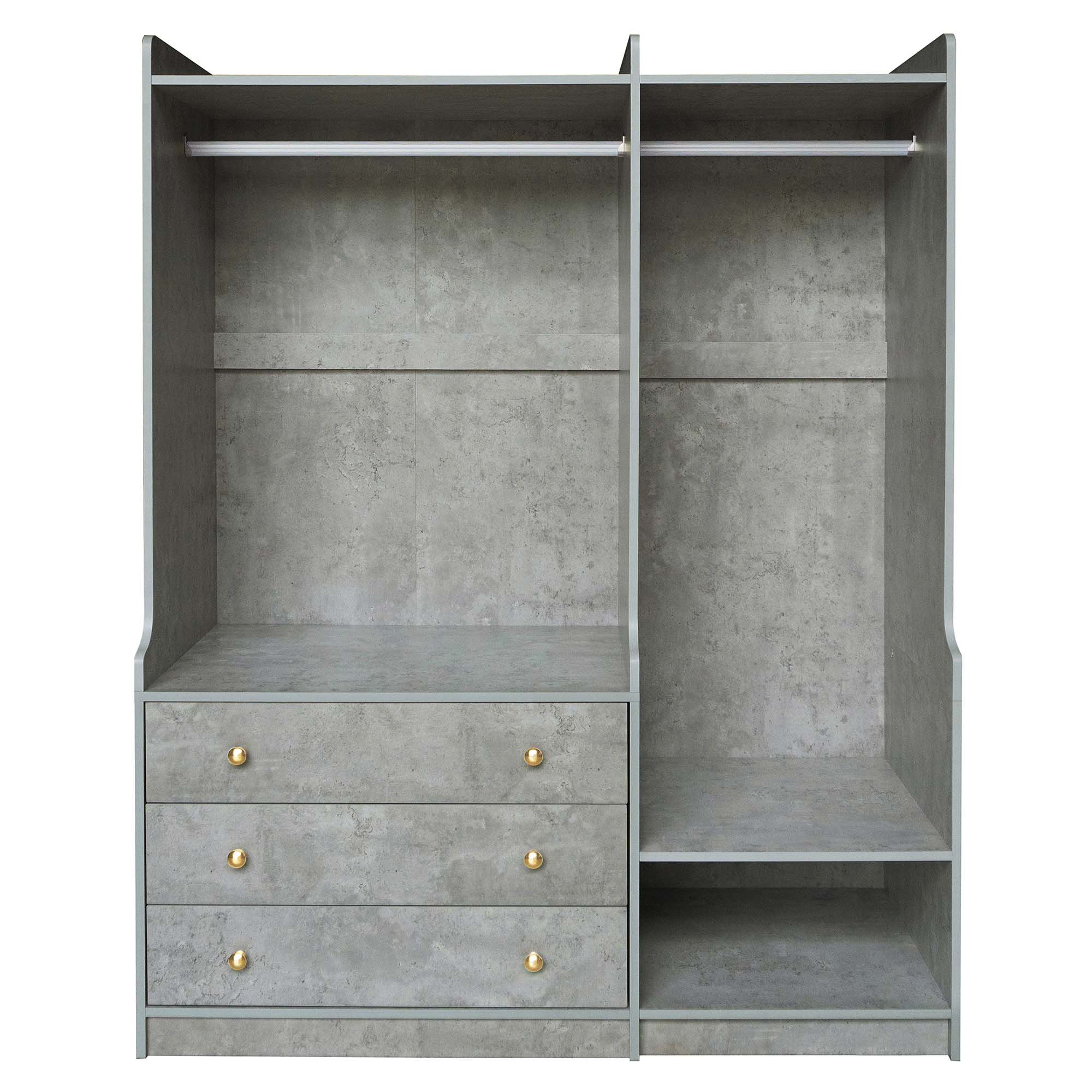 Ebern Designs Open Wooden Wardrobe Storage For Bedroom - Wayfair Canada