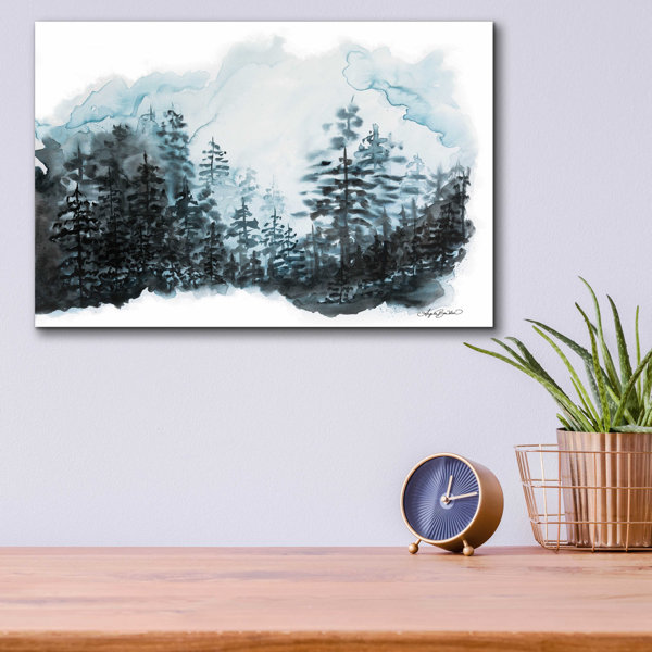 Millwood Pines Epic Art 'Blue Pine Forest I' By Angela Bawden, Ac Blue ...