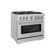 ZLINE Kitchen and Bath ZLINE 36 in. 5.2 cu. ft. Select Gas Range W/ 6 ...
