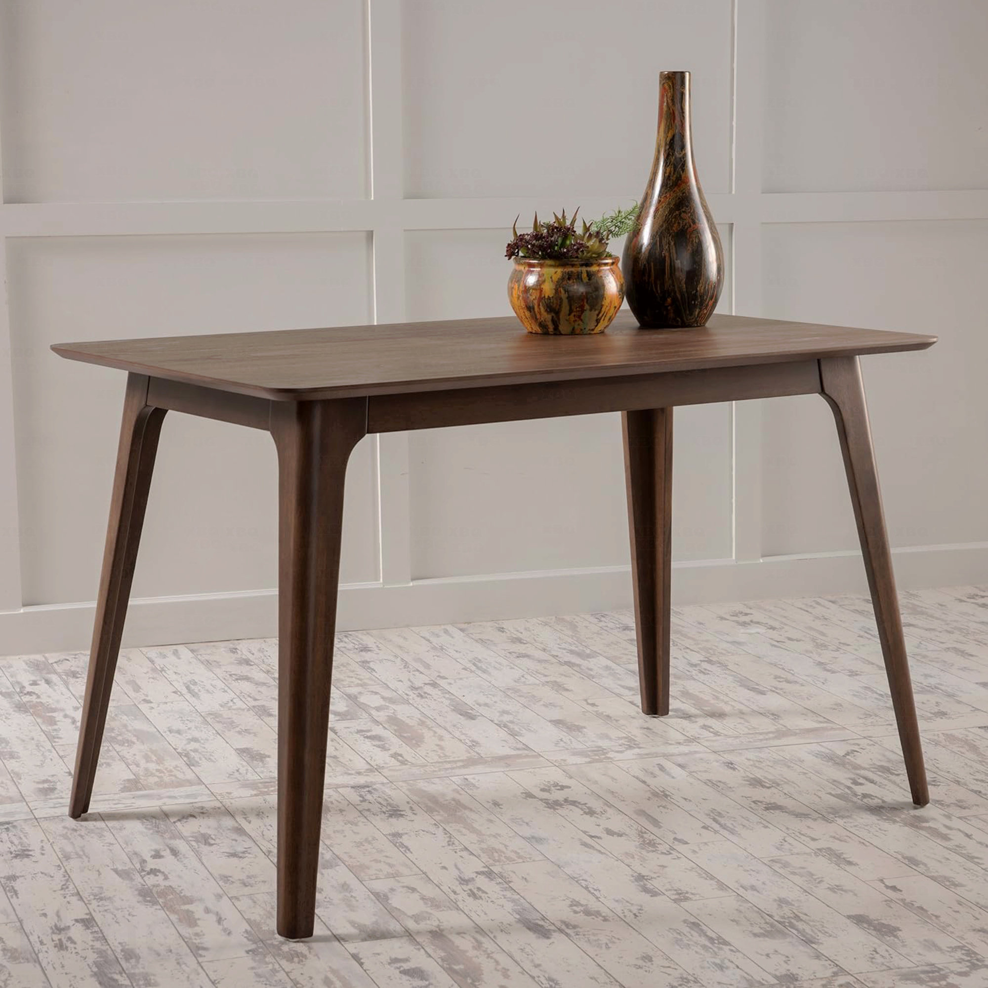 George Oliver Dining Table Solid Wood Walnut Legs | Wayfair