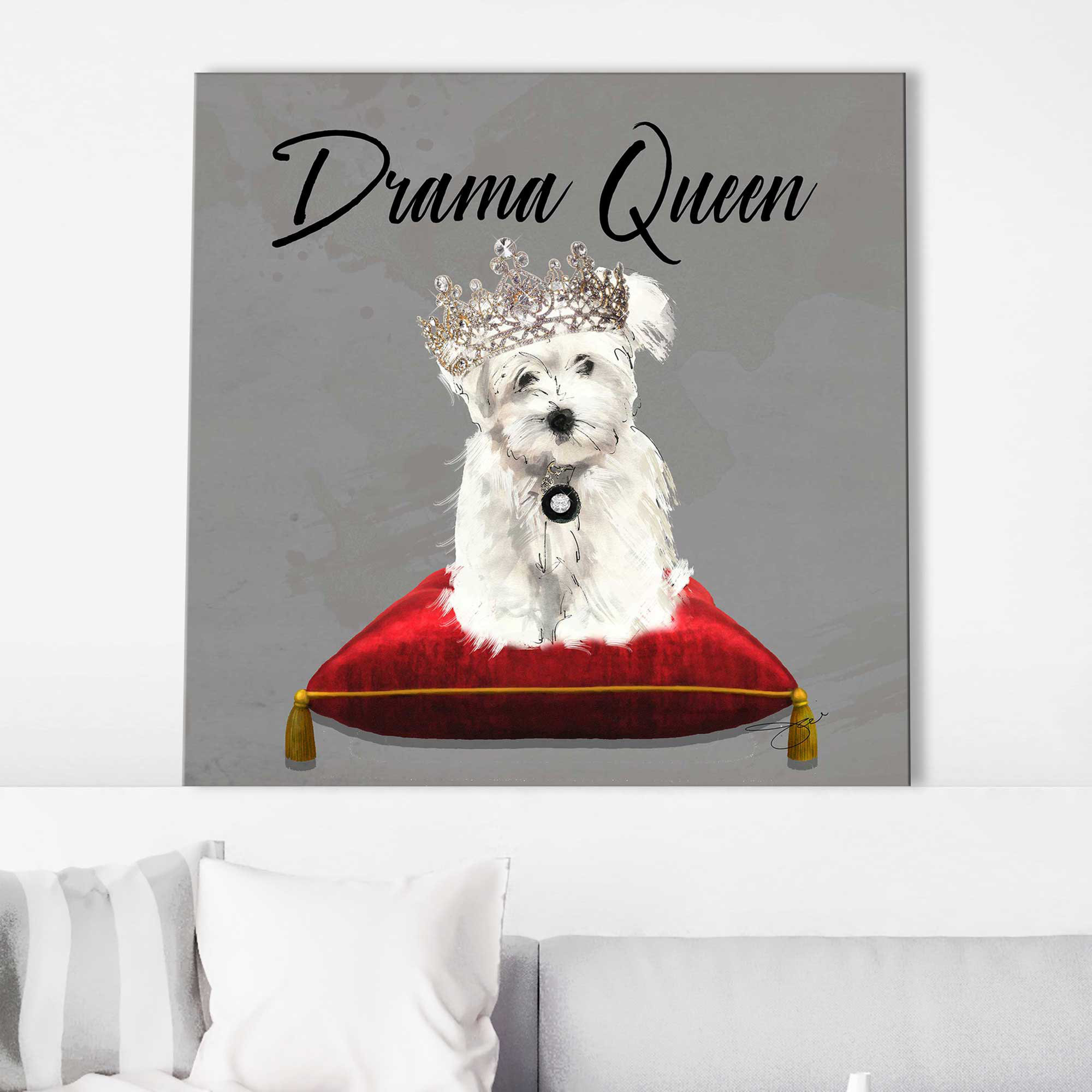 House of Hampton® Drama Queen Westie (Square) by By Jodi - Graphic Art ...