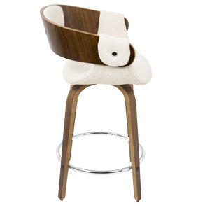 Wade Logan® Boulemane Swivel Upholstered Counter Stool & Reviews | Wayfair