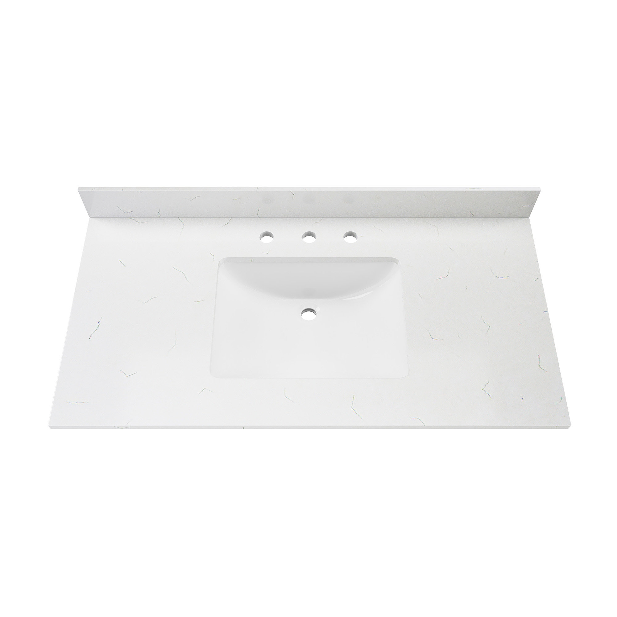 Davail 43" Carrara White Vanity Top with Single Sink - Wayfair Canada