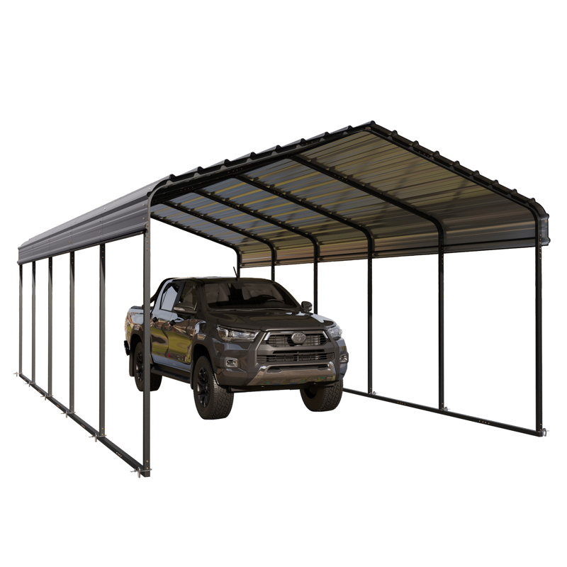 Alphamarts 12 x 25 Ft Heavy Duty Carport with Removable Sidewalls ...