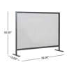 Latitude Run® Freestanding Panel Fireplace Screen – Iron Powder Coated ...