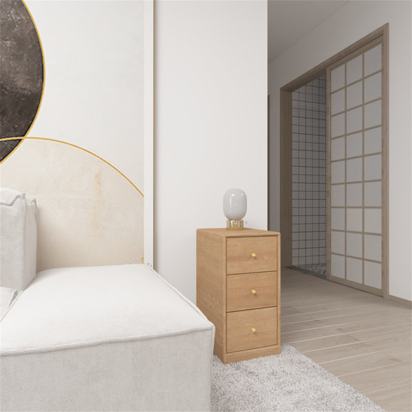 Loon Peak® Ferrina Solid Wooden Sideboard, Storage Cabinet With Drawers ...