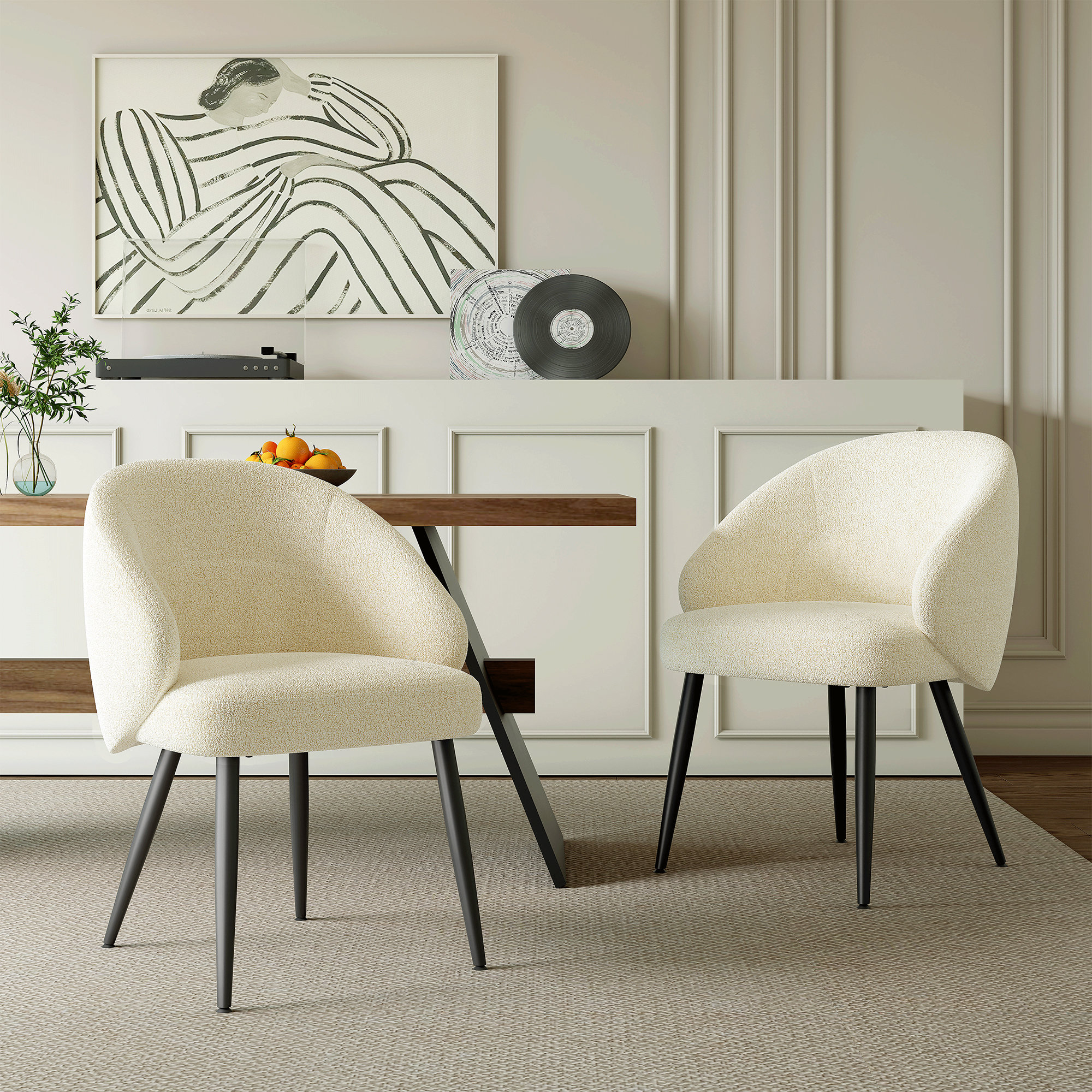 Latitude Run® Modern Upholstered Dining Chairs | Wayfair