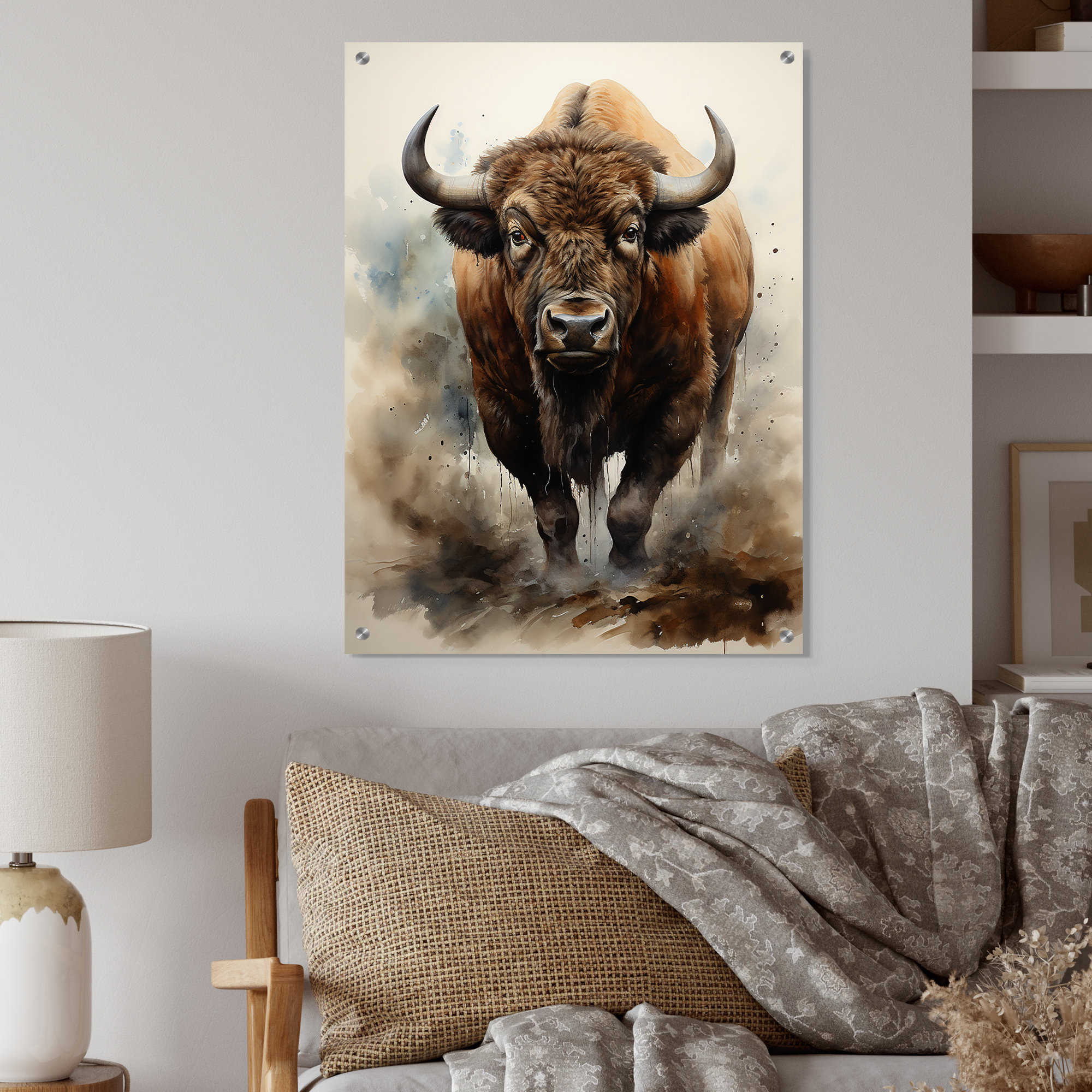 Union Rustic Buffalo Majestic Bison - Bison Acrylic Wall Art | Wayfair