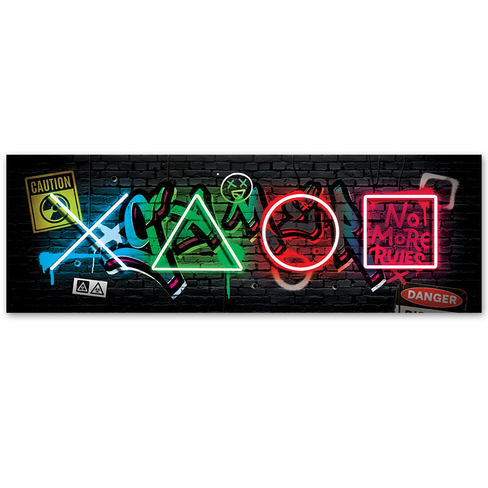 Latitude Run Game Console Symbols - No Frame Panoramic Art Prints on ...