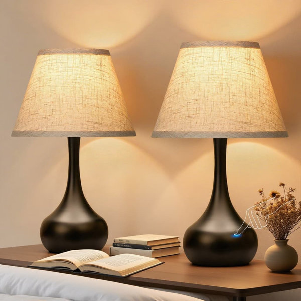 Ivy Bronx Set Of 2 Touch Control Table Lamps With 3-Way Dimmable ...