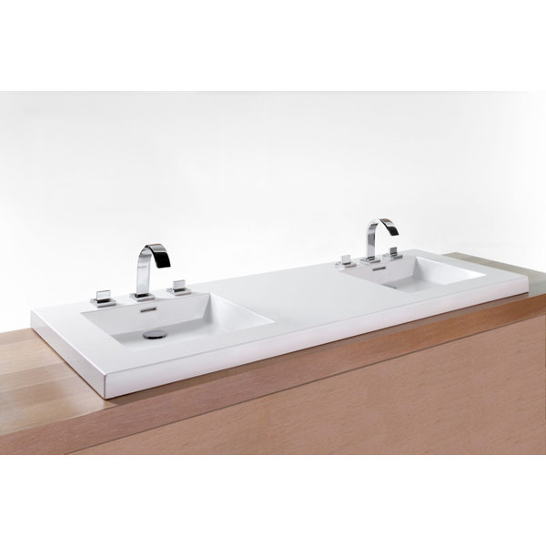 Wetstyle 60" Cube Collection Trough Lavatory, 4" Height | Wayfair
