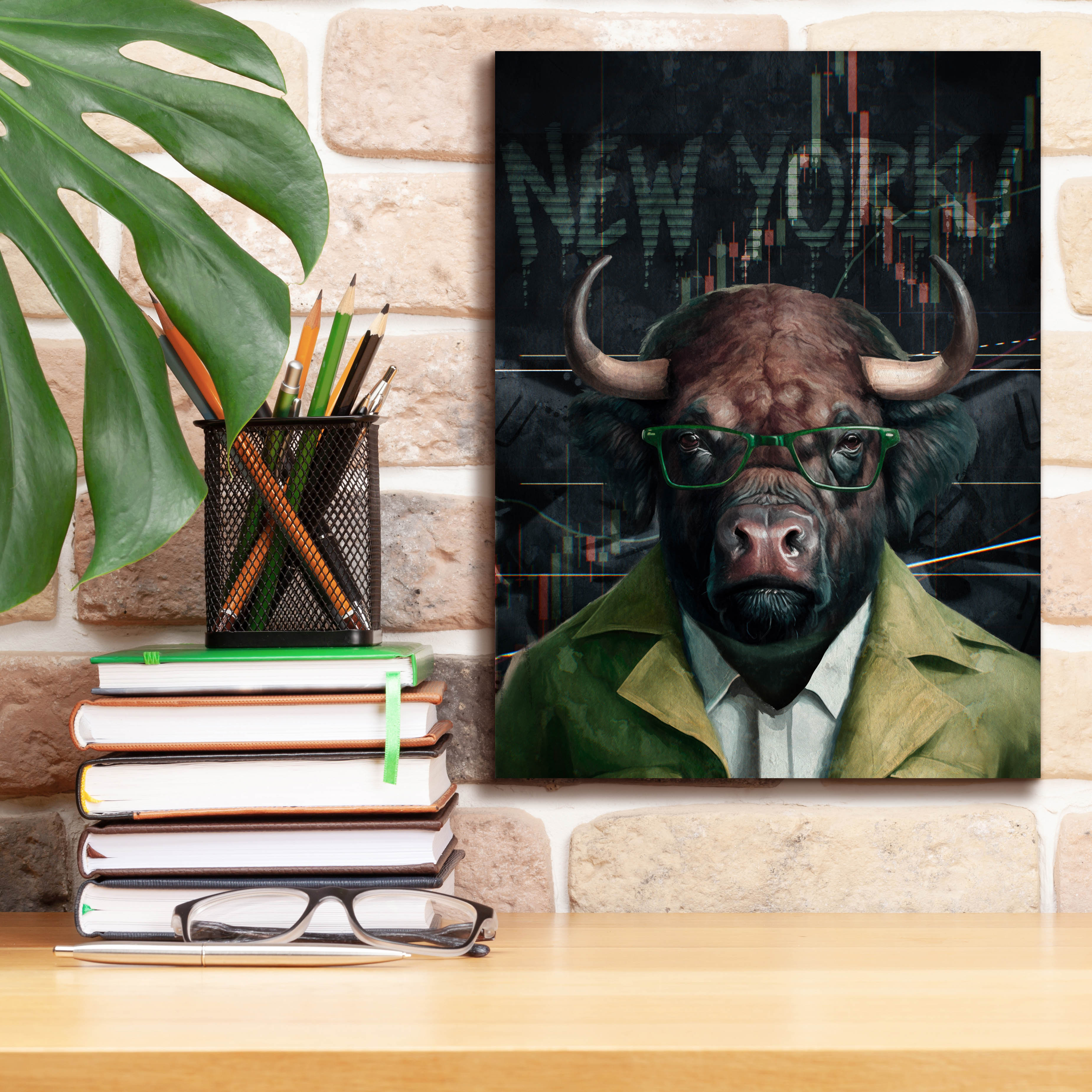 Trinx 'Crypto Buffalo' by Svetlana Aleynikova Canvas Wall Art | Wayfair