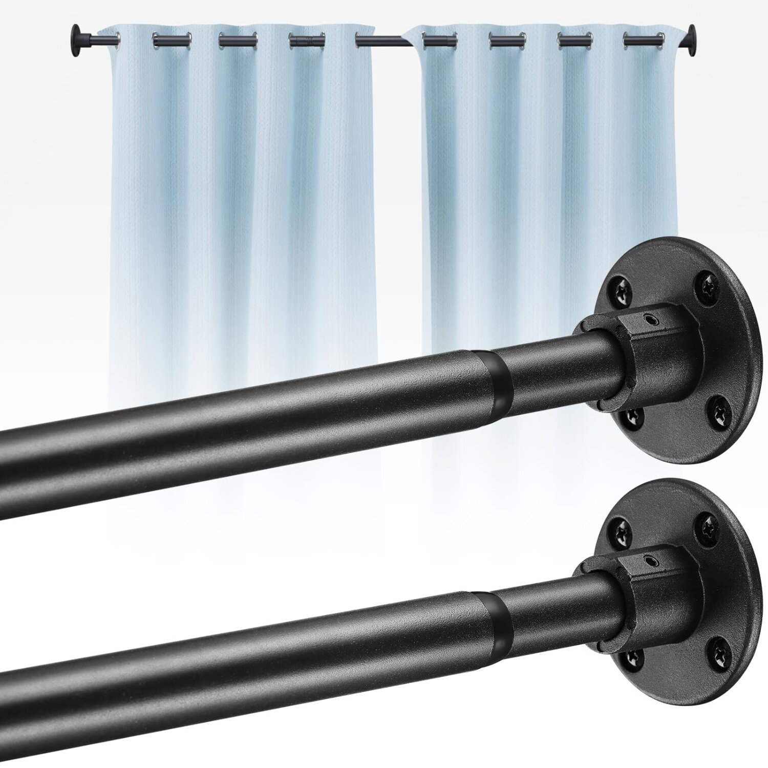 COHLU Shower Curtain Rods, 29-93inch Adjustable Shower Pole,2 Pack ...