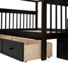 One Allium Way® Stairway Bunk Bed, Drawer, Guard Rail, Tone, Storage ...