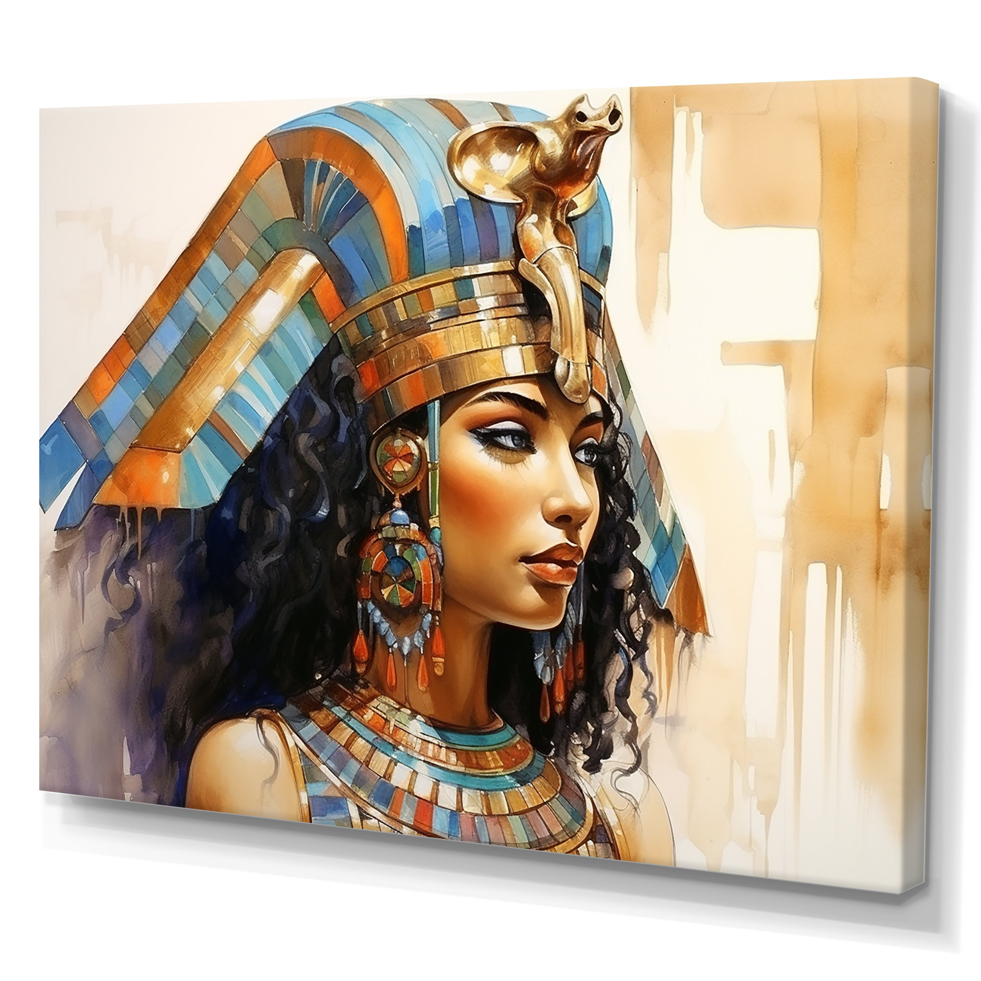 Bungalow Rose Gold And Blue Pharaoh Egyptian Woman Beauty I - Egypt ...