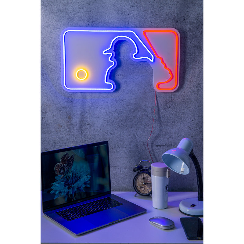 Ivy Bronx Keiontae 22" Baseball Pitcher Neon Sign | Wayfair