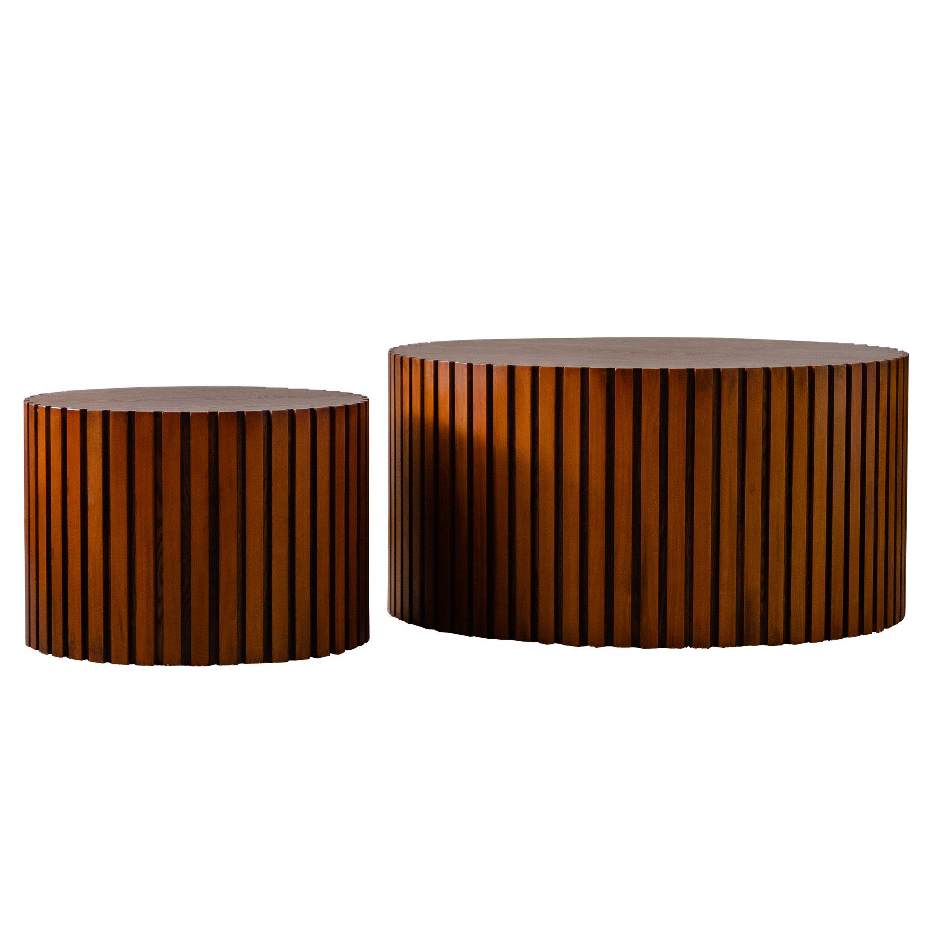 Latitude Run® Modern Walnut Wood Table For Living Room, No Assembly ...