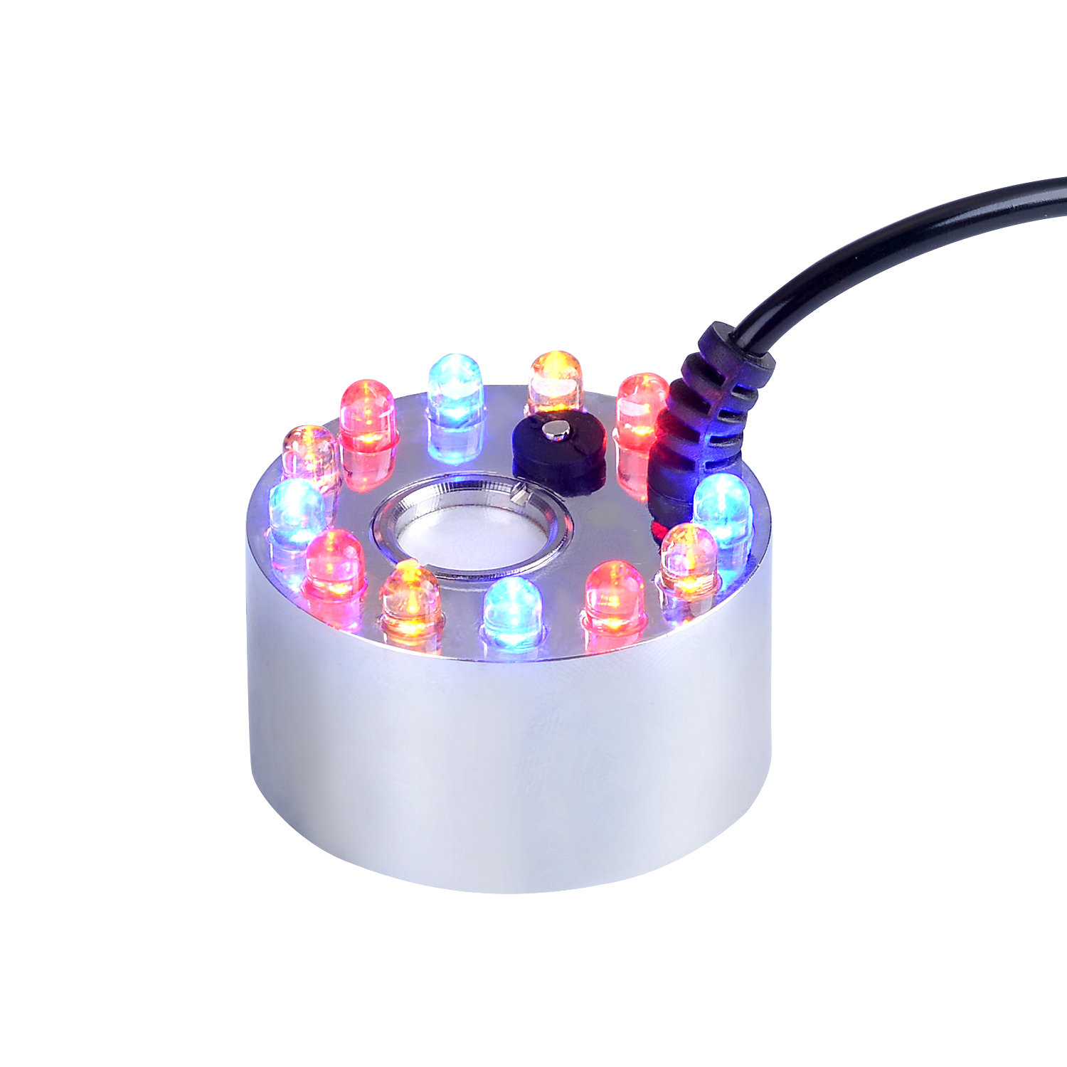 AGPtEK 12 Led Lights Aluminum Mister Fogger Atomizer Air Humidifier ...