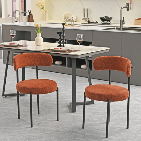 Latitude Run® Letika Velvet Upholstered Metal Side Chair | Wayfair