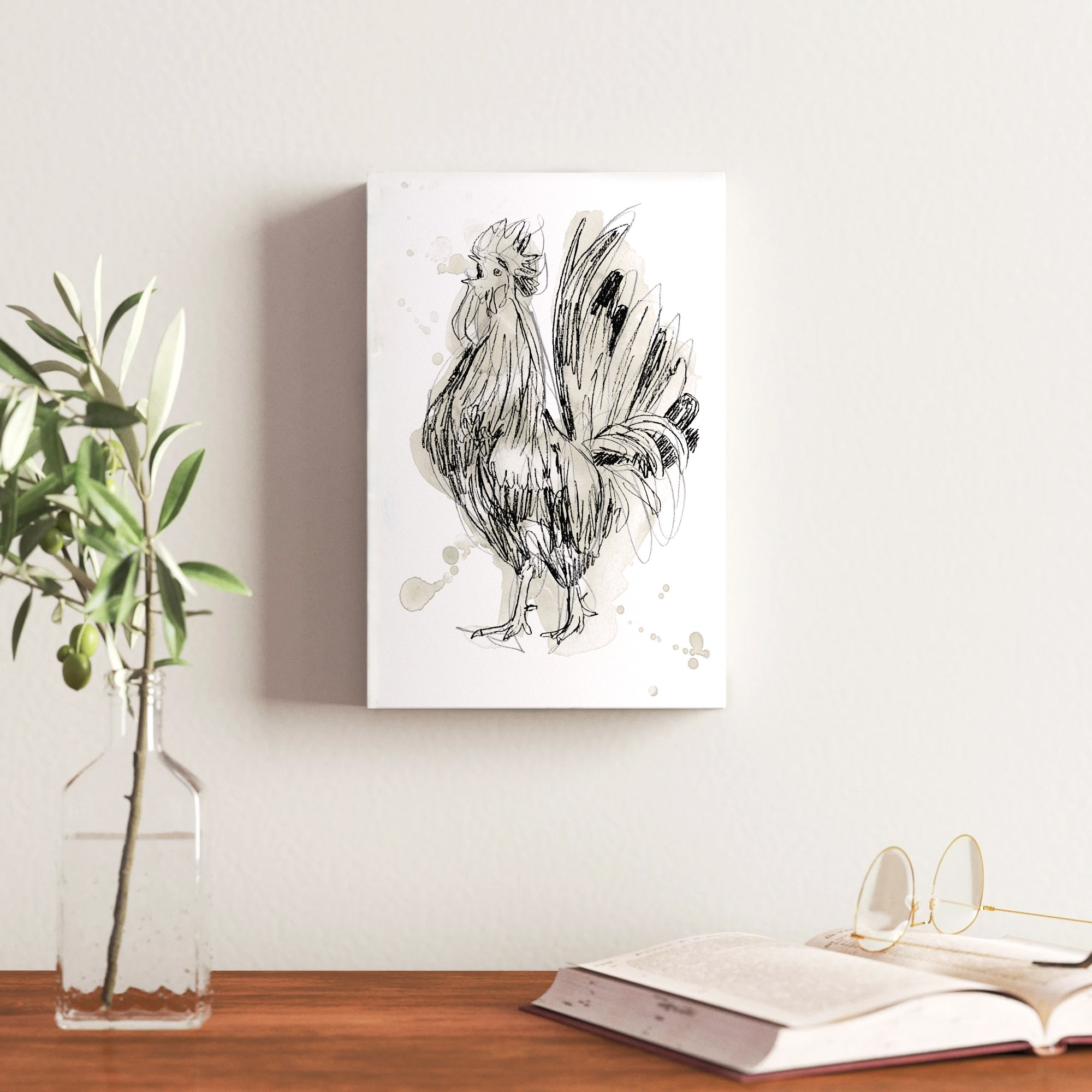 Lark Manor 'Feathered Fowl II' Painting on Canvas - Wayfair Canada