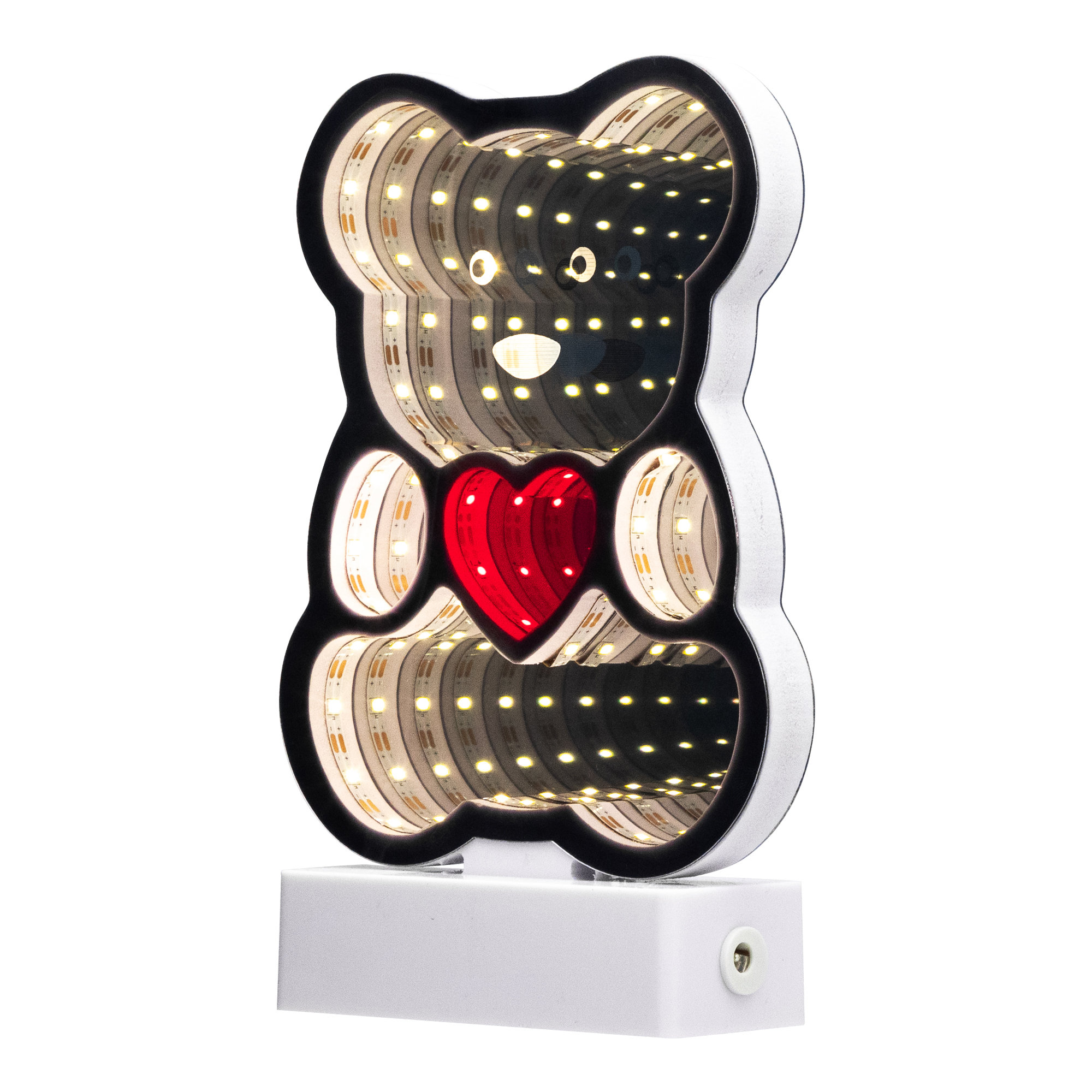 Northlight Seasonal LED Lighted 3D Teddy Bear With Heart Tunnel Light ...
