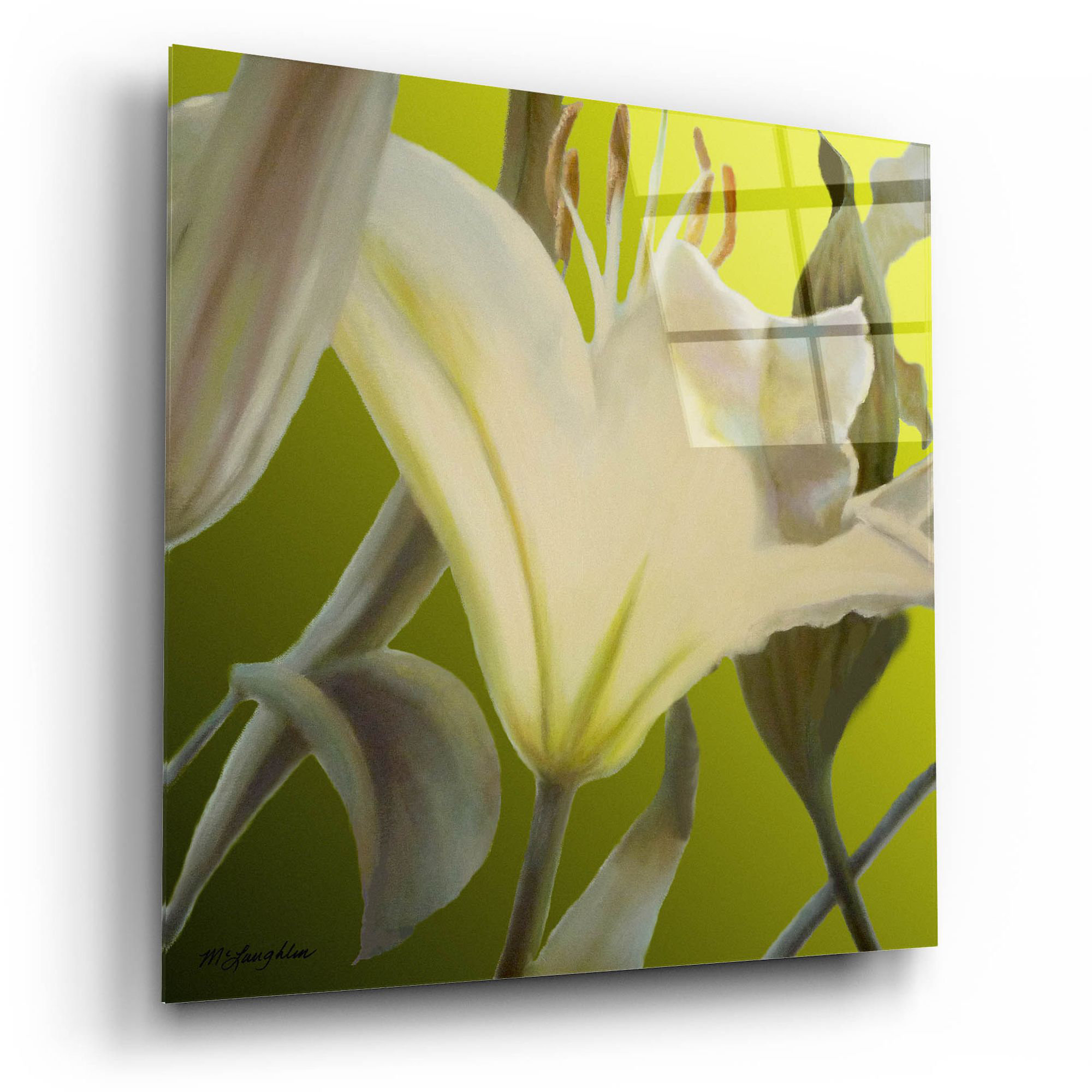 Red Barrel Studio® Lily Green' By Jan Mclaughlin, Acrylic Glass Wall ...