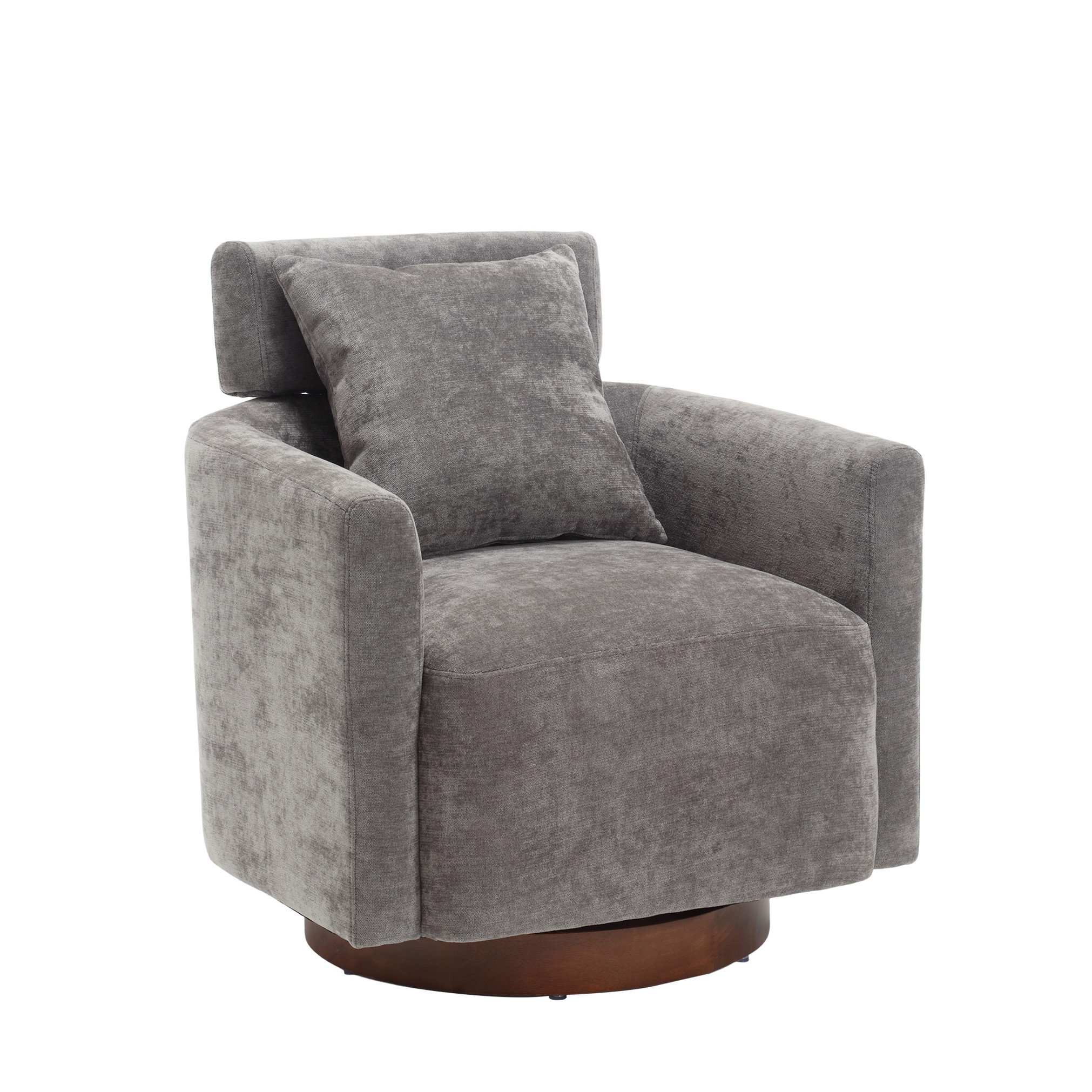 Mercer41 360 Degree Rotating Chenille Fabric Chair with Multi-Gear ...