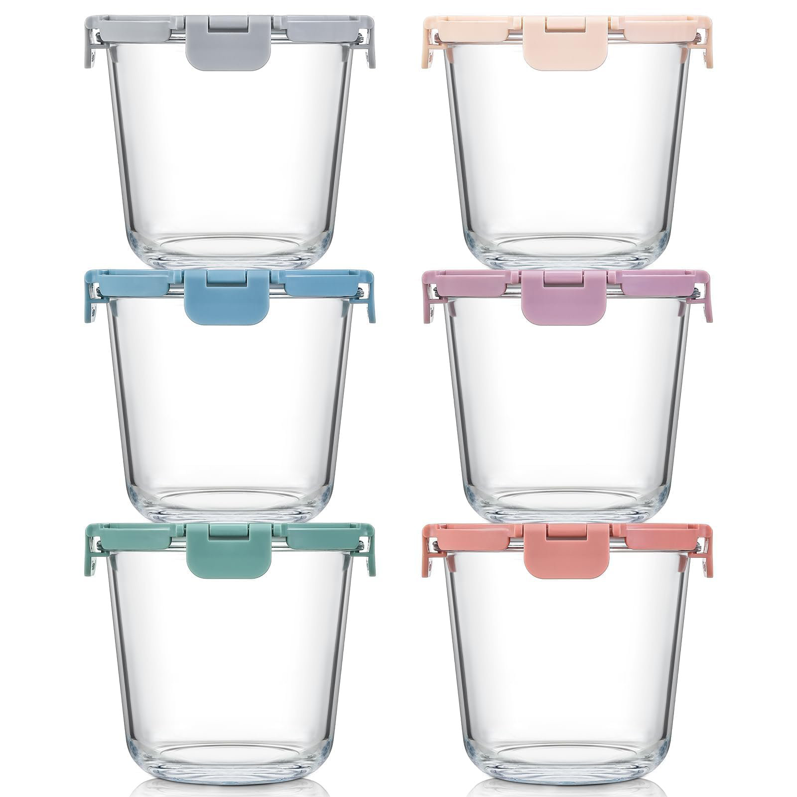 JUNXIANGDIANZI Glass Food Storage Containers With Lids, Suitable For ...