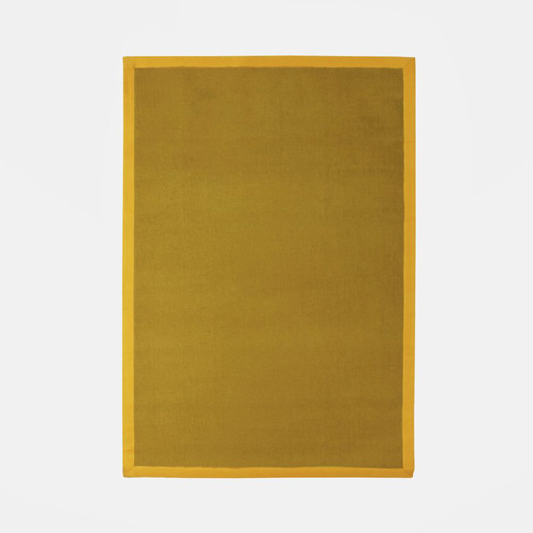 Ebern Designs Morelli Flatweave Yellow Rug | Wayfair.co.uk