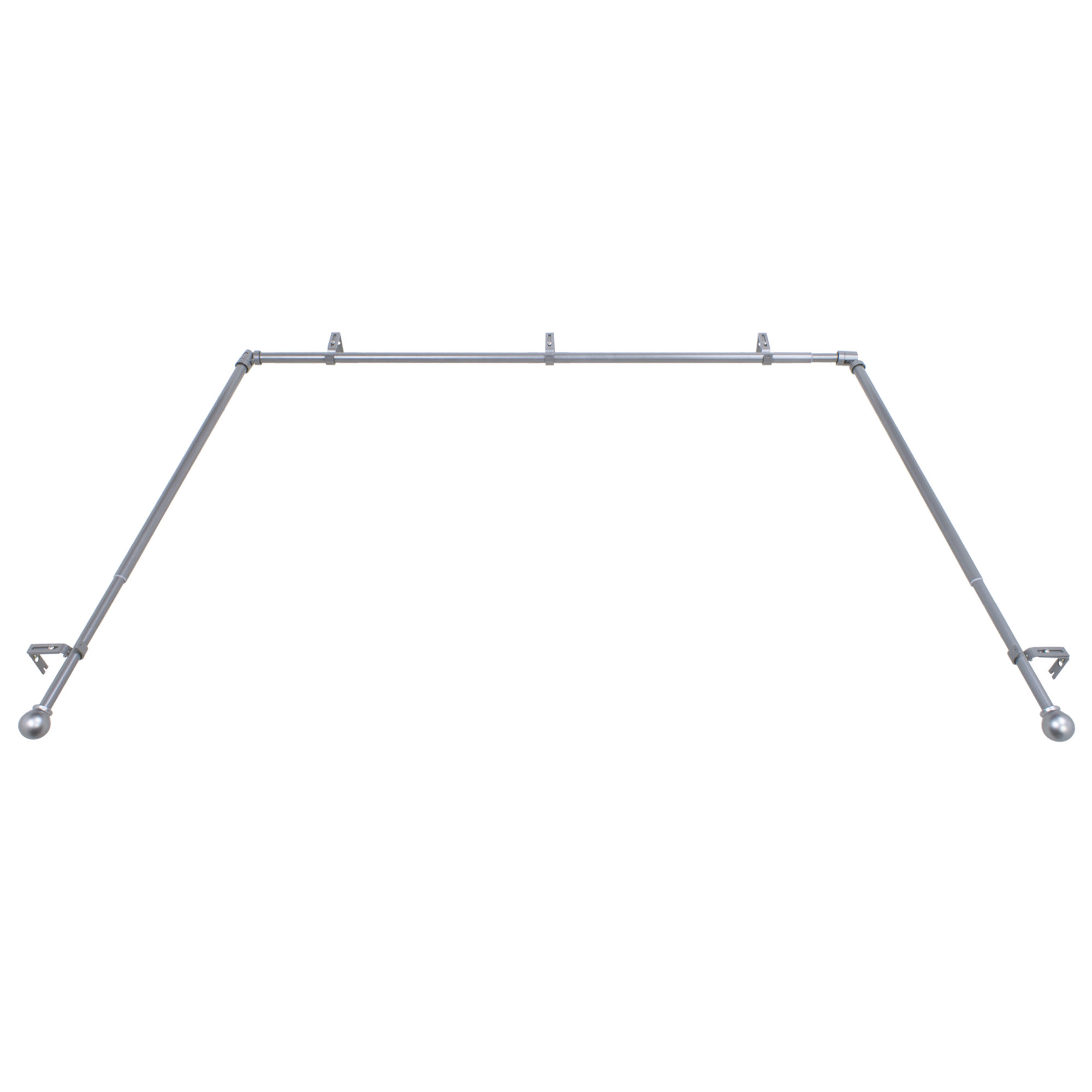 Alcott Hill Hulcott Adjustable Bay Window Single Curtain Rod & Reviews ...