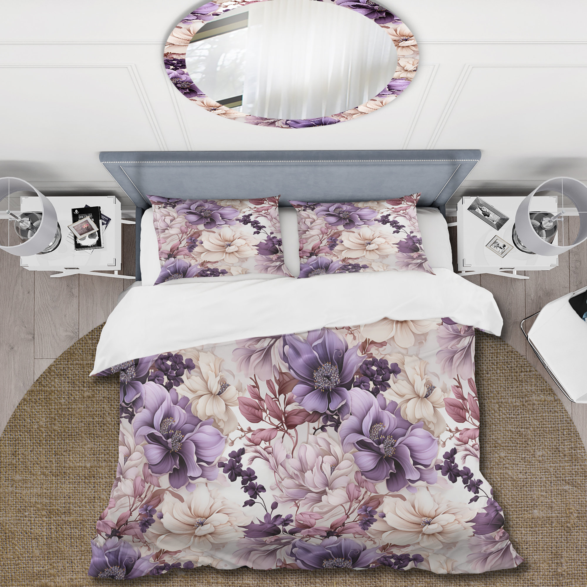 Design Art Ethereal Floral Delight Victorian Pattern III Bedding | Wayfair