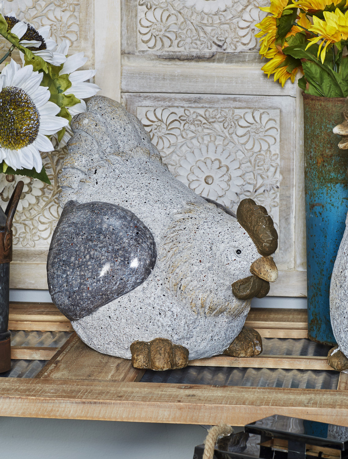 August Grove® Adelphia Polystone Indoor Outdoor Chicken Decorative ...