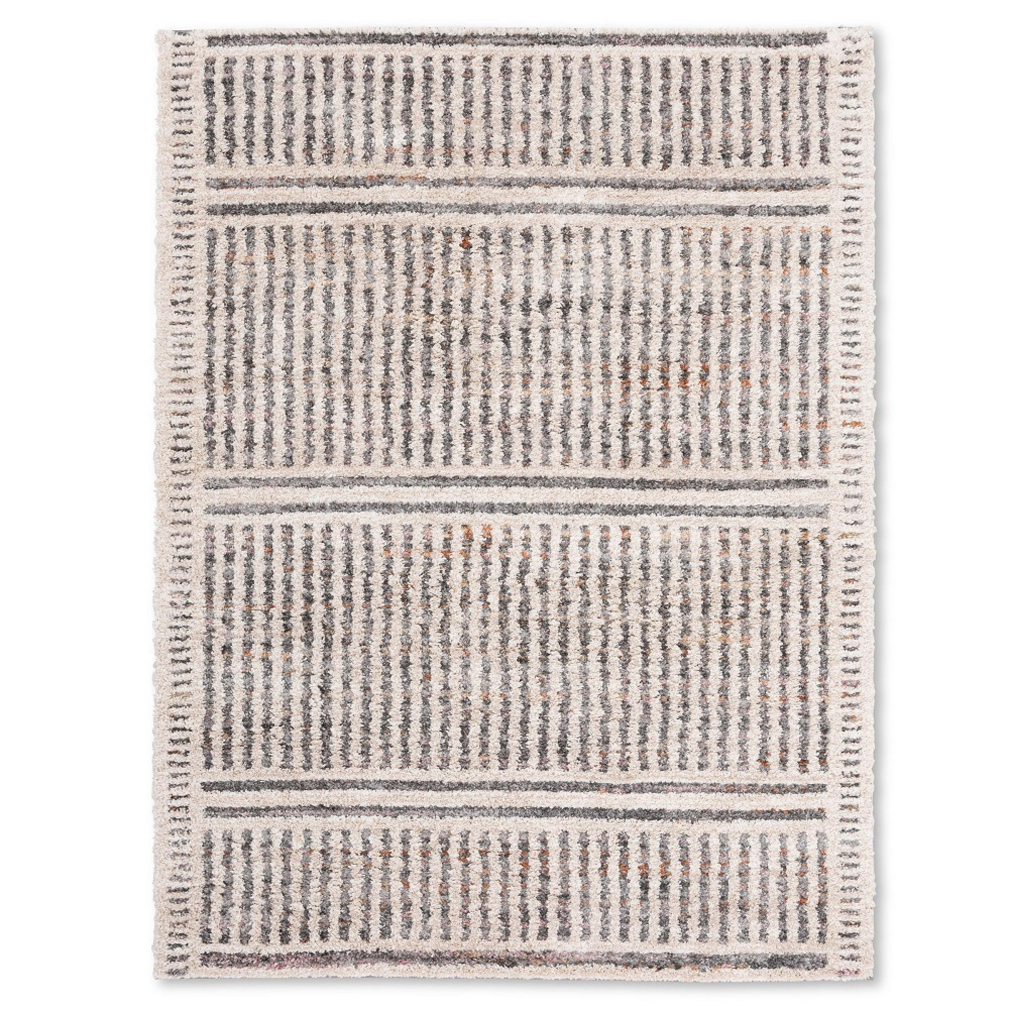Gracie Oaks Bisera Striped Shag Rug | Wayfair