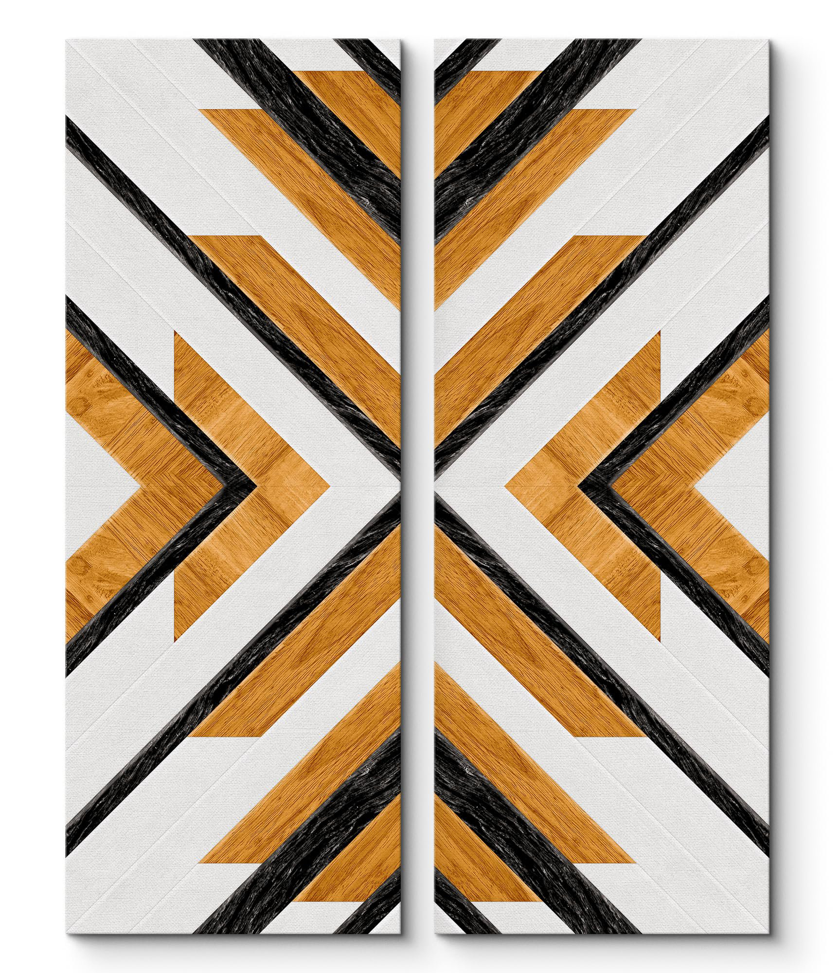 IDEA4WALL Colorful Mid-Century Geometric Paint Stroke Pattern Abstract ...