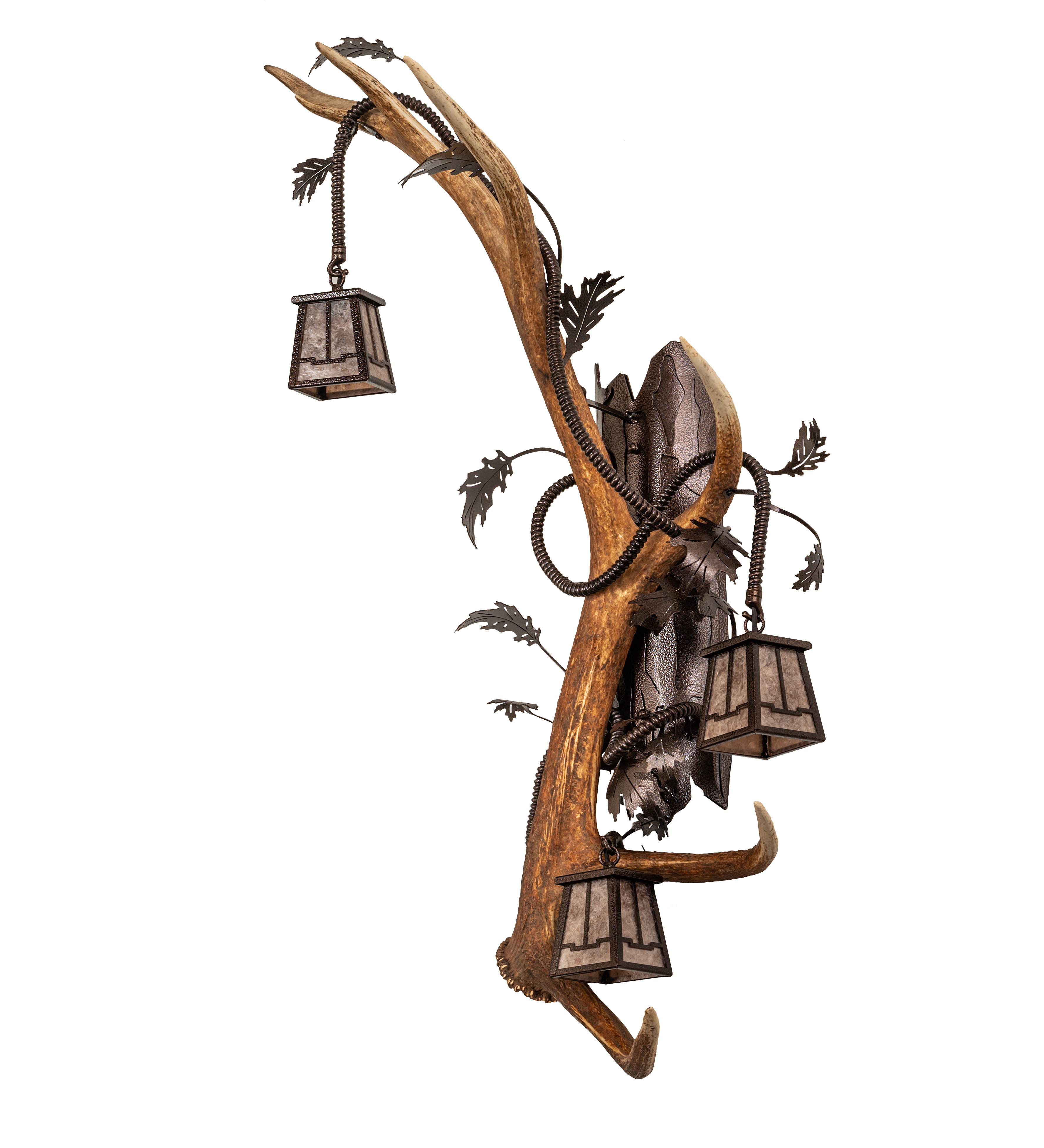 Foundry Select 24" Wide Antlers Elk 3 Light Left Wall Sconce - Wayfair ...
