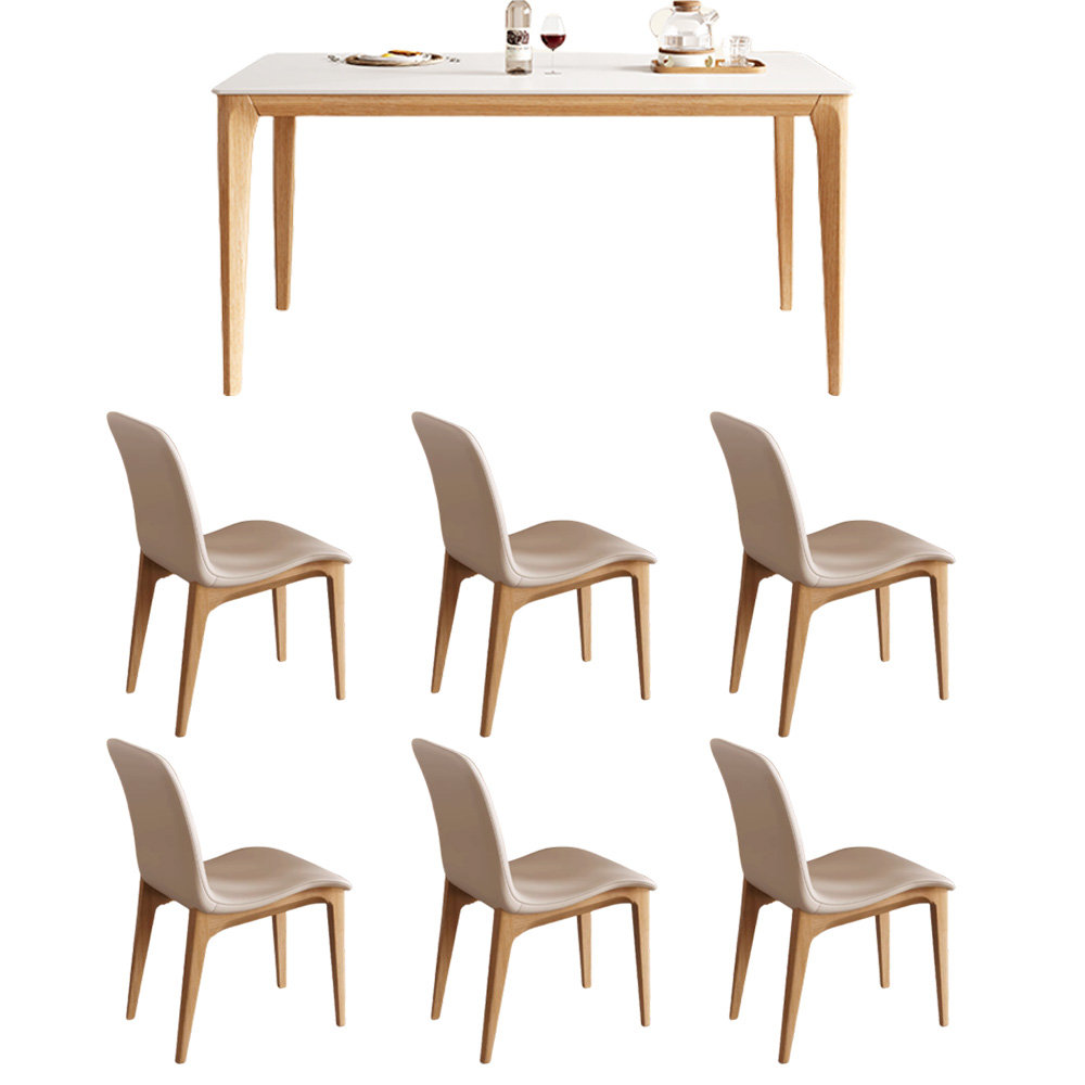 Lee's luxury furniture Log rock board dining table and chair set ...