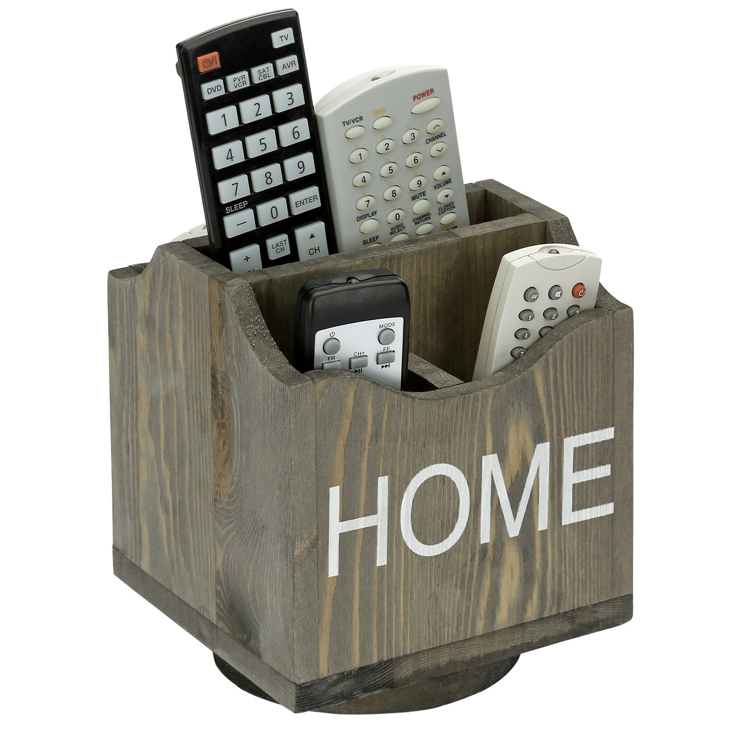 Gracie Oaks Burrough 5 Compartment 360 Degree Rotating Remote Control ...