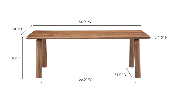 AllModern Avari 88" Solid Wood Dining Table & Reviews | Wayfair