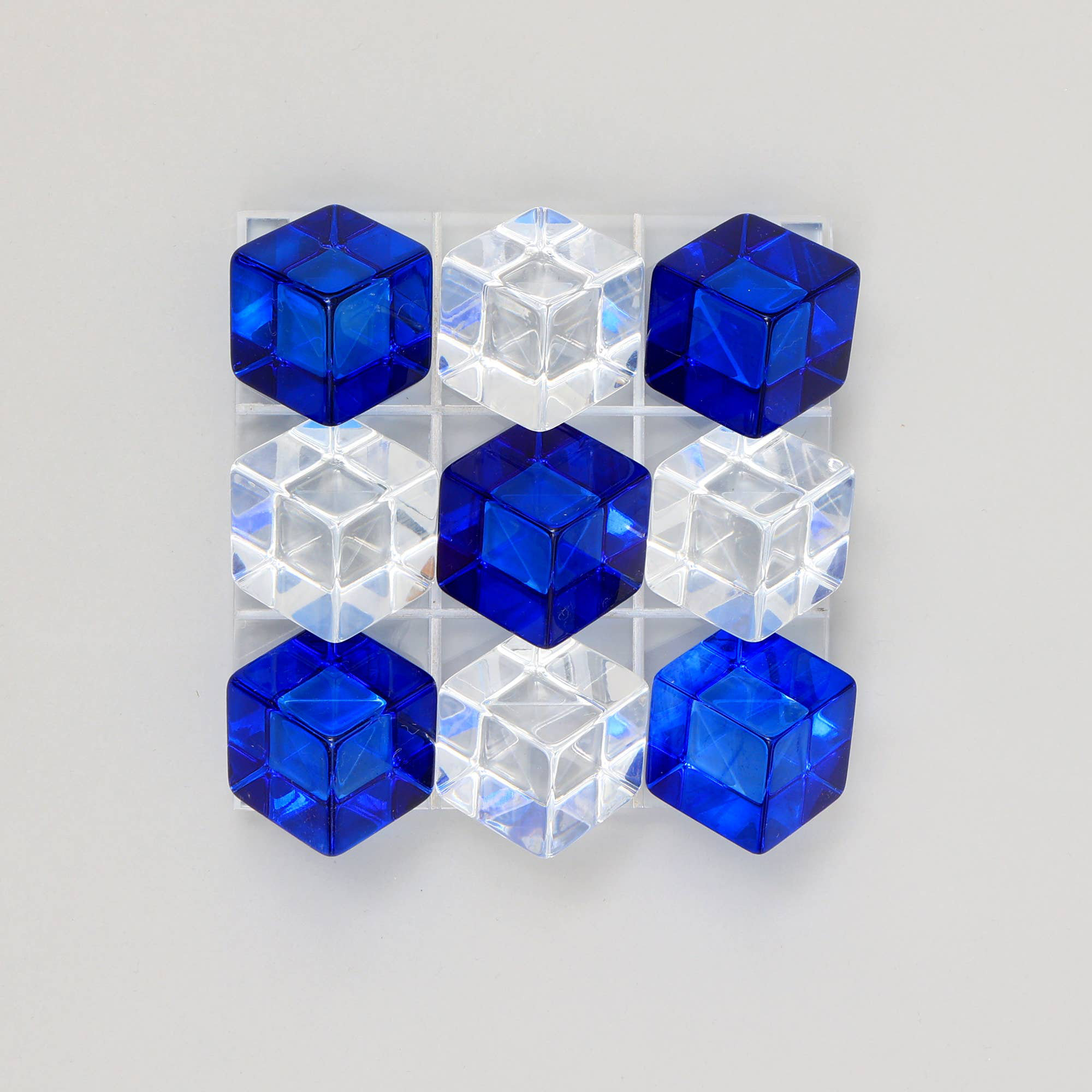 ExpoBazaar Acrylic Blue & White Tik Tack Toe Game Set | Wayfair