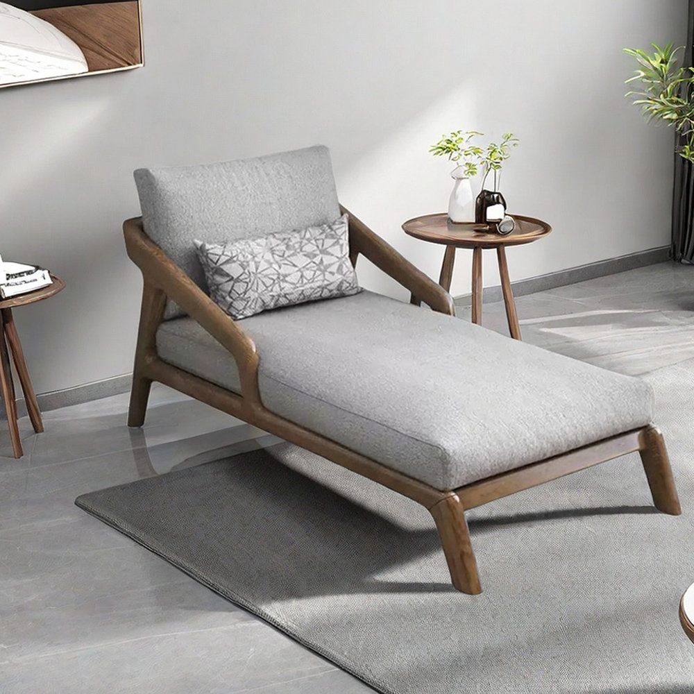 HarmonyFurns Sturdy Ash Wood Frame Indoor Chaise Lounges | Wayfair