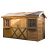 Cedarshed Longhouse 12 ft. W x 10 ft. D Western Red Cedar Wood Storage ...