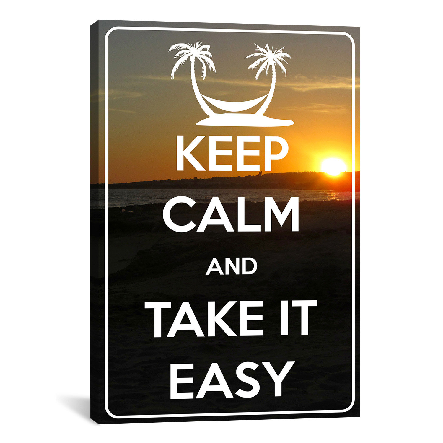 Winston Porter Keep Calm and Take It Easy Graphic Art on Canvas ...