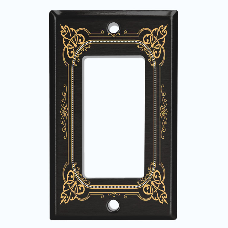 WorldAcc Metal Intricate 1-Gang Rocker Wall Plate | Wayfair
