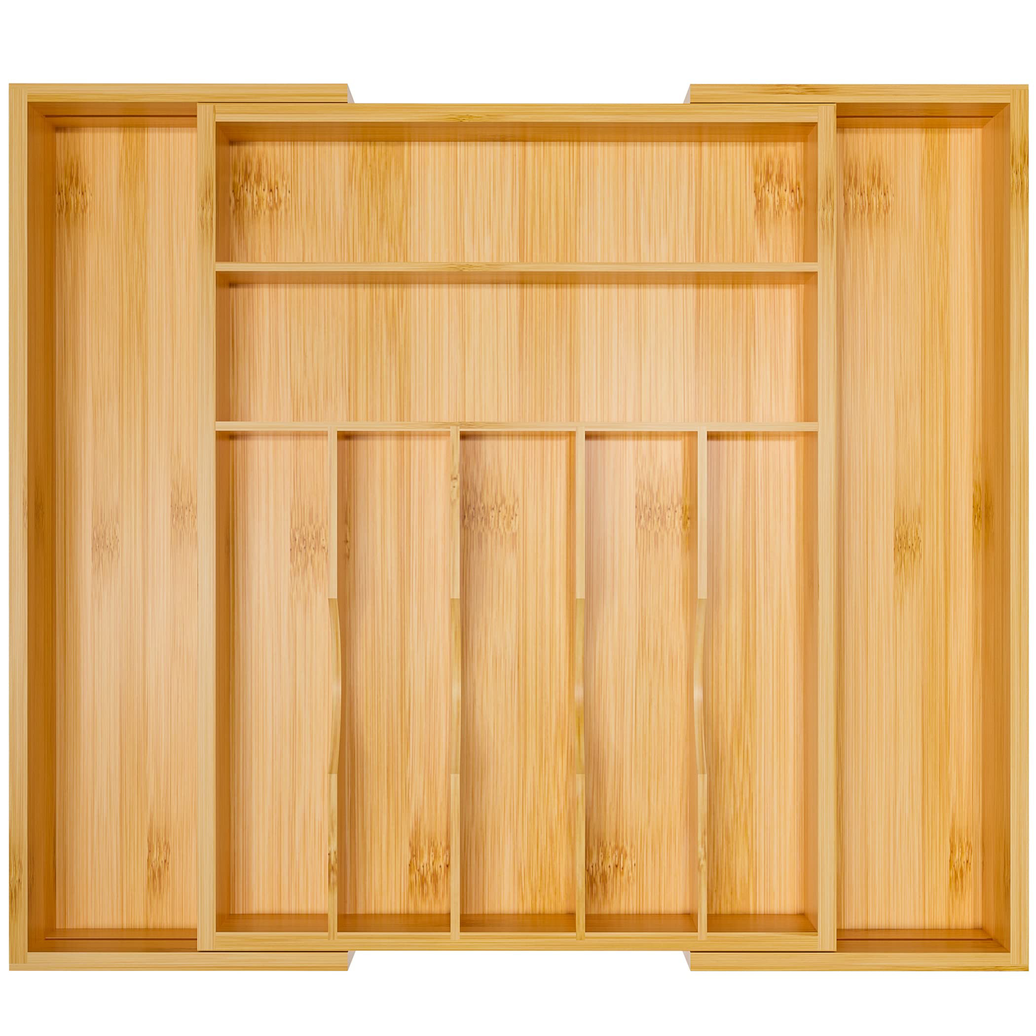 Ebern Designs Utensil Organizer Silverware Drawer Organizer - Bamboo ...