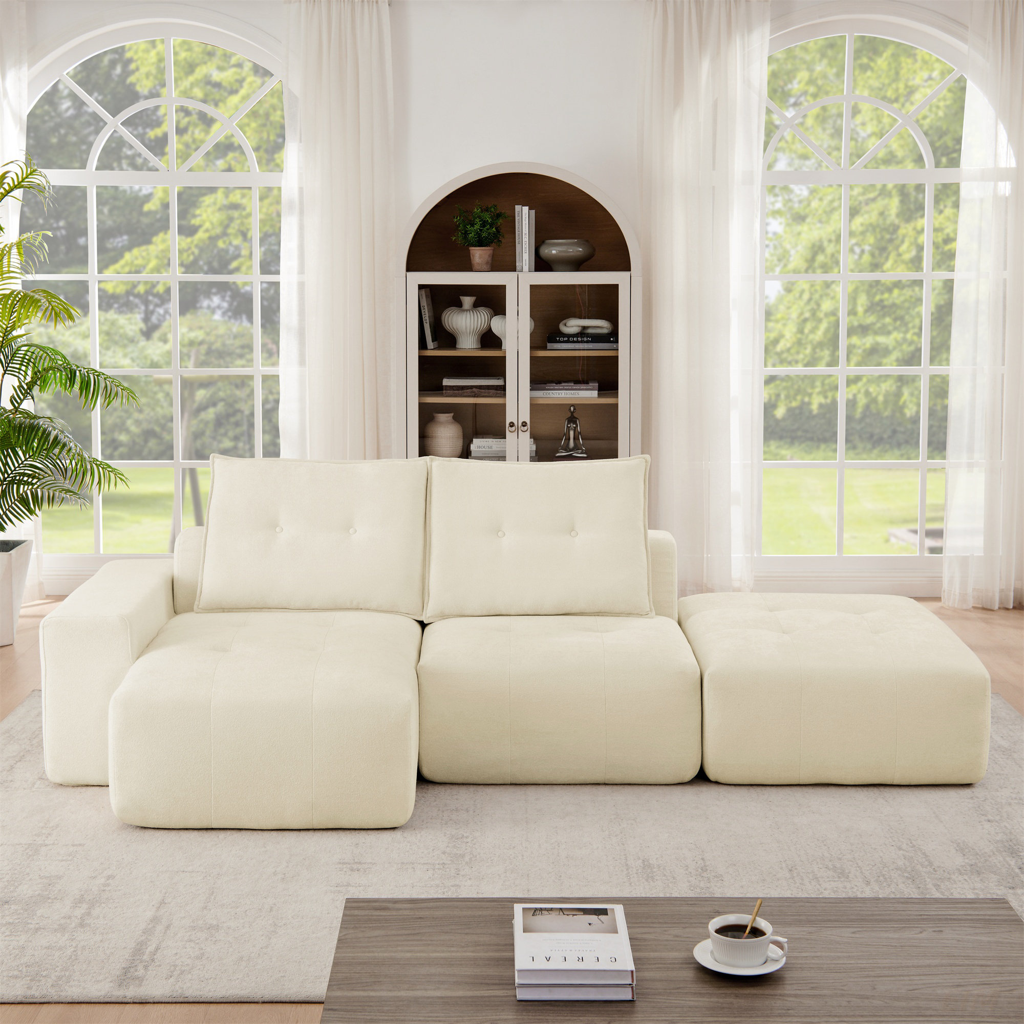 Latitude Run® Modular Sectional Sofa Couch No Assembly Required L ...