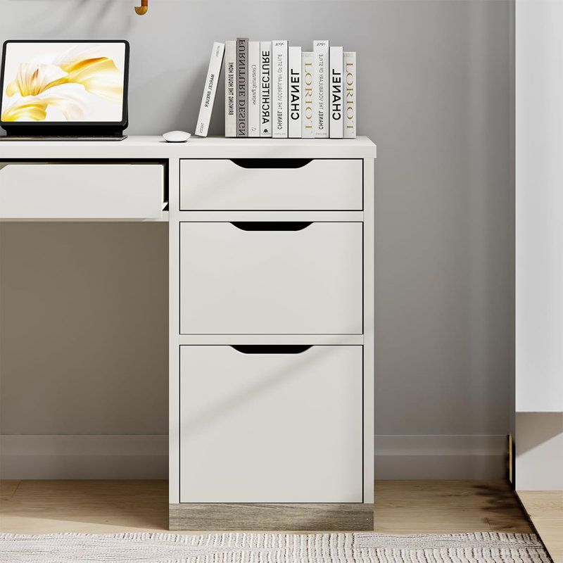 Ebern Designs Computer Desk with 4 Drawers & Reviews | Wayfair